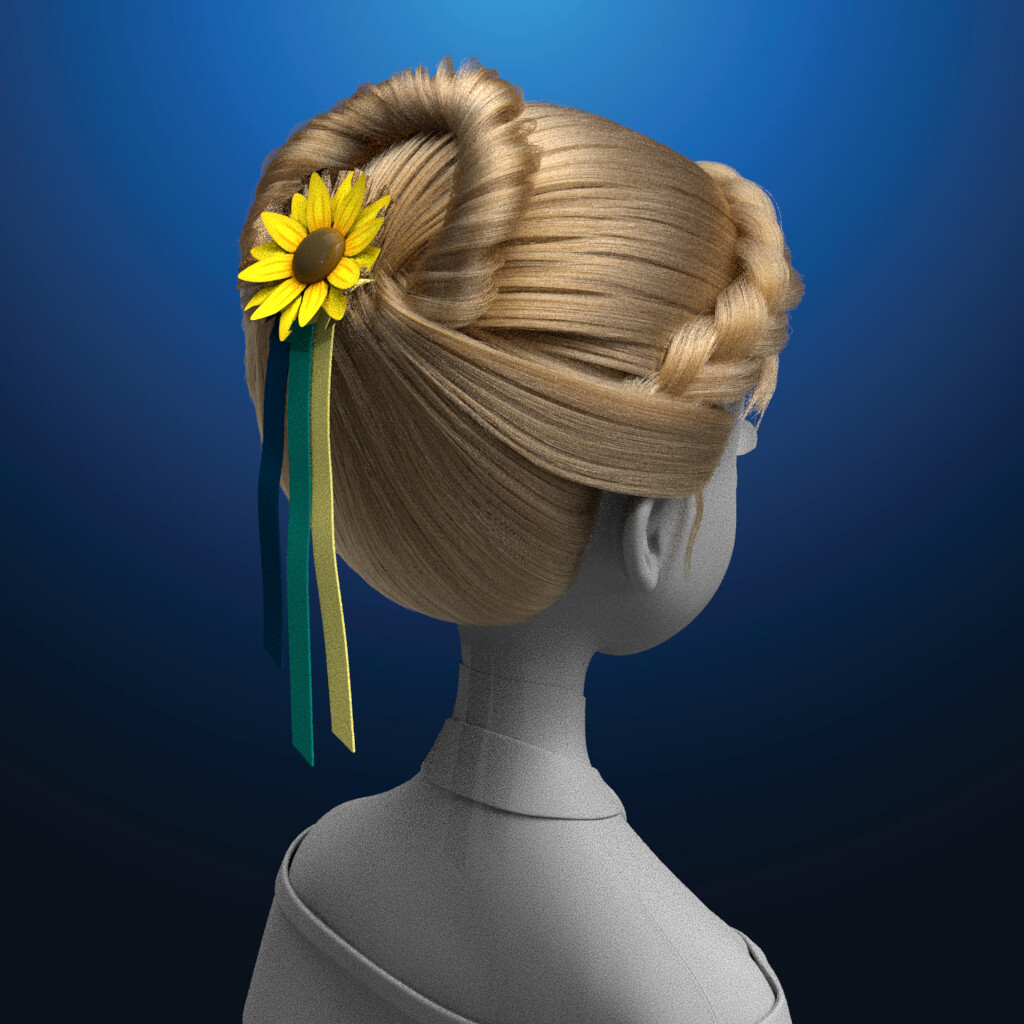 ArtStation - Grooming Practice Princess Anna Hair