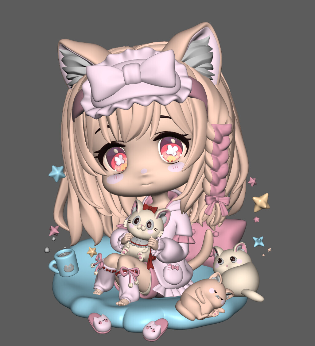 ABOUTCG - ABOUTCG美型课附加二次元部分 朱同学二次元作品