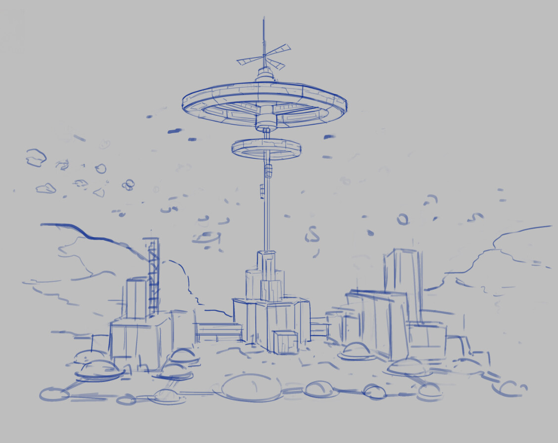 Future City Drawing Simple