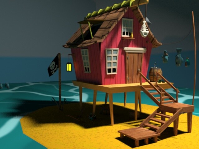 ArtStation - Shack of pirates