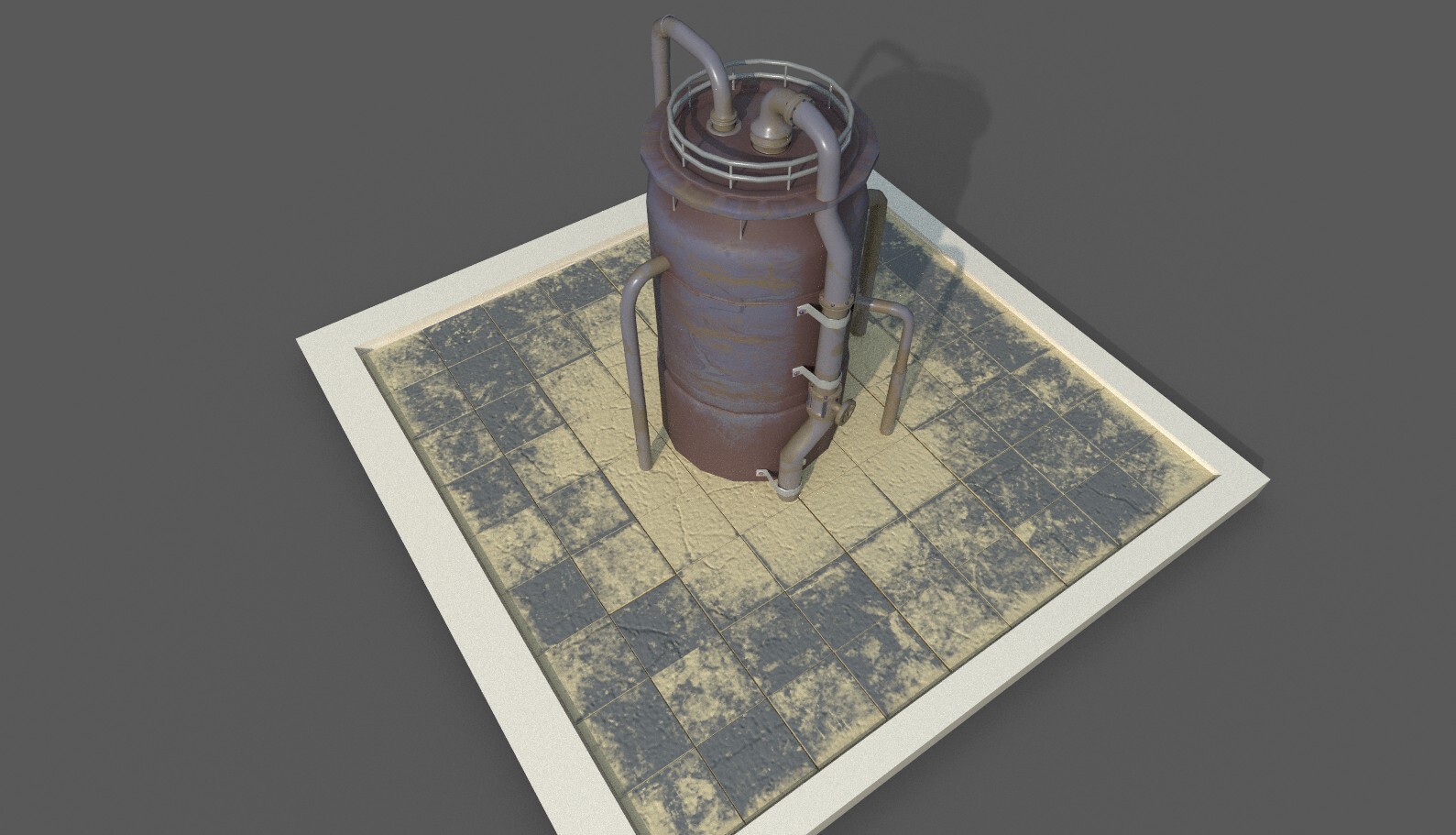 ArtStation - Rusted Old Metal Tank