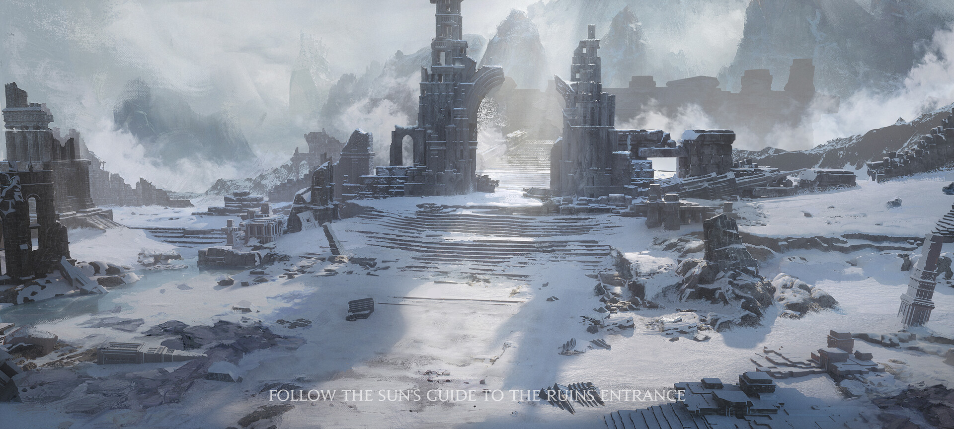 ArtStation - Follow the sun's Guide to the ruins entrance