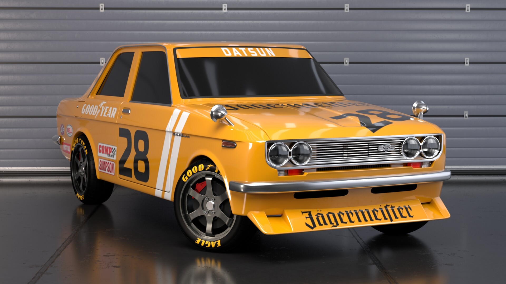 ArtStation - Datstun 510 Race Car