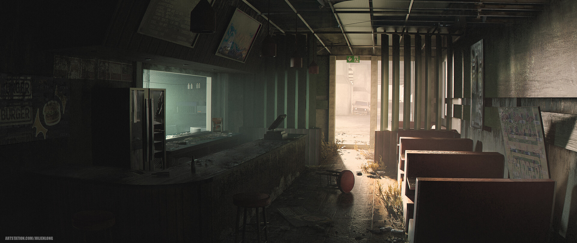 ArtStation - abandoned restaurant