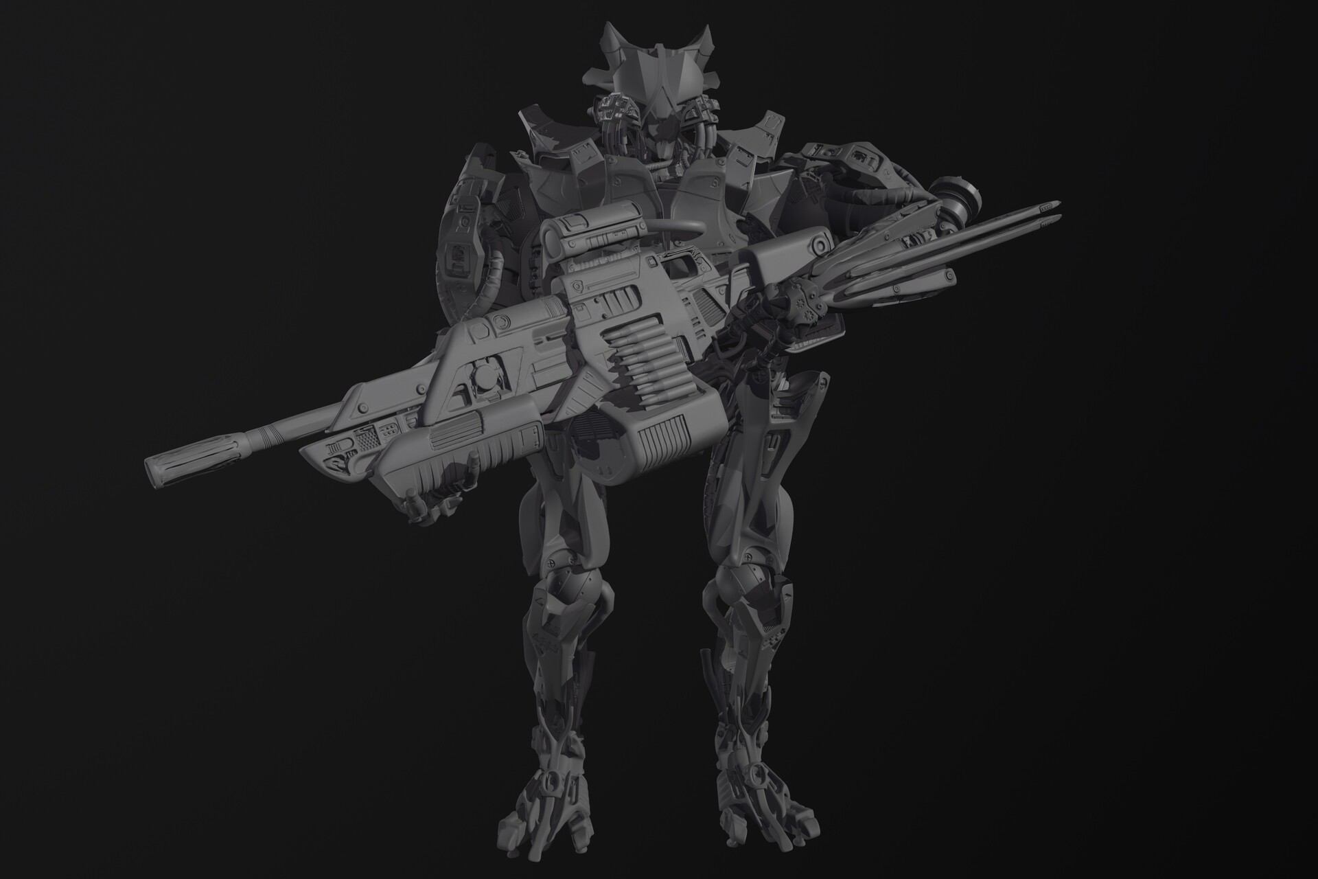 ArtStation - Combat Droid with LMG