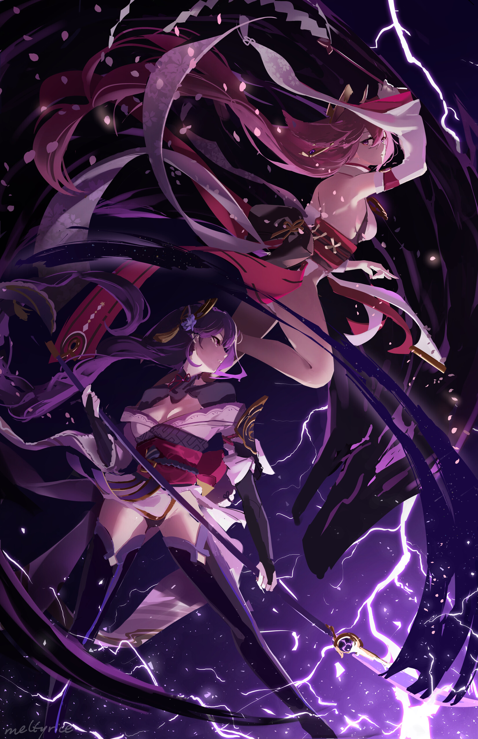 ArtStation - Raiden Ei and Yae Miko