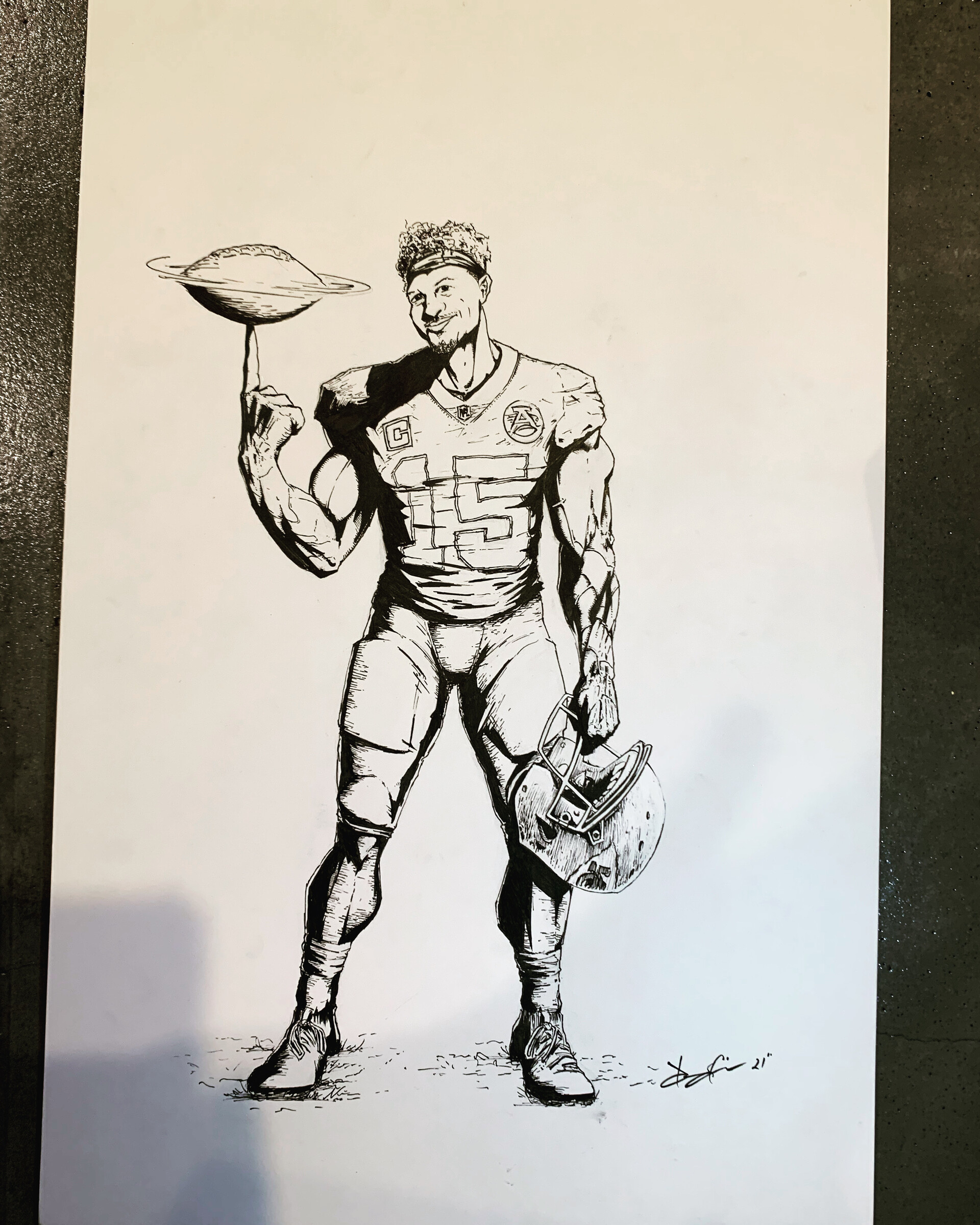 ArtStation - Comic book style Patrick Mahomes