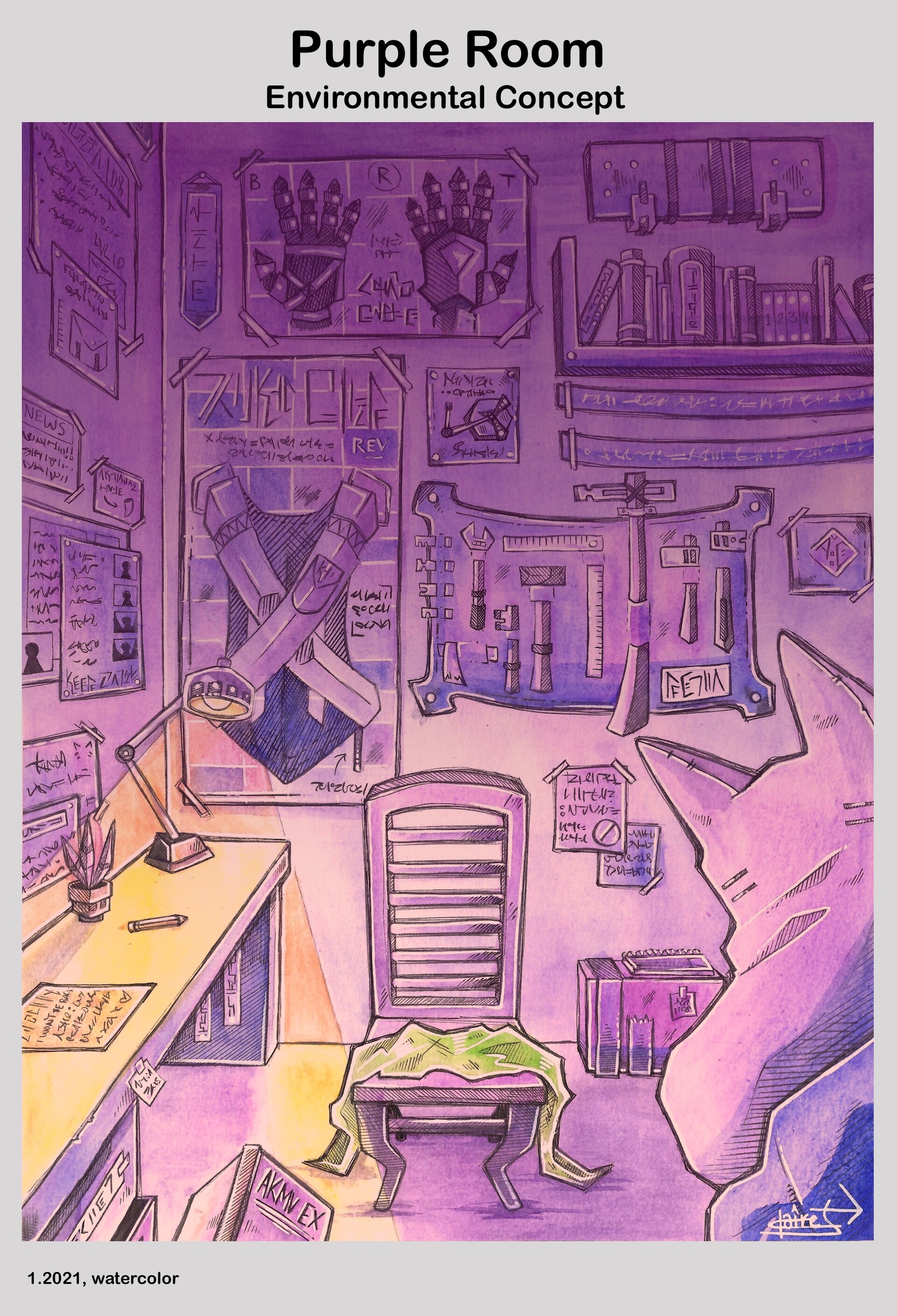 ArtStation - Purple Room
