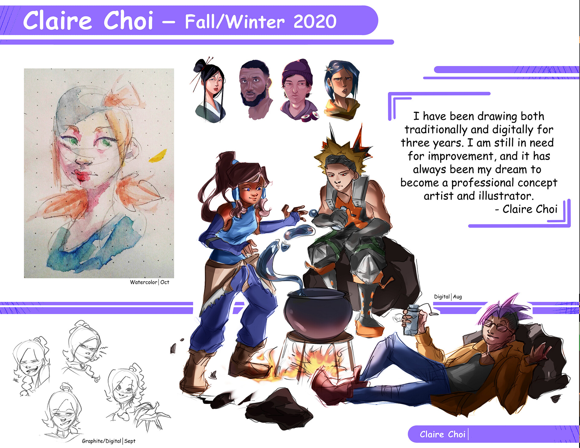 ArtStation - Fall 2020: Digital Art Portfolio