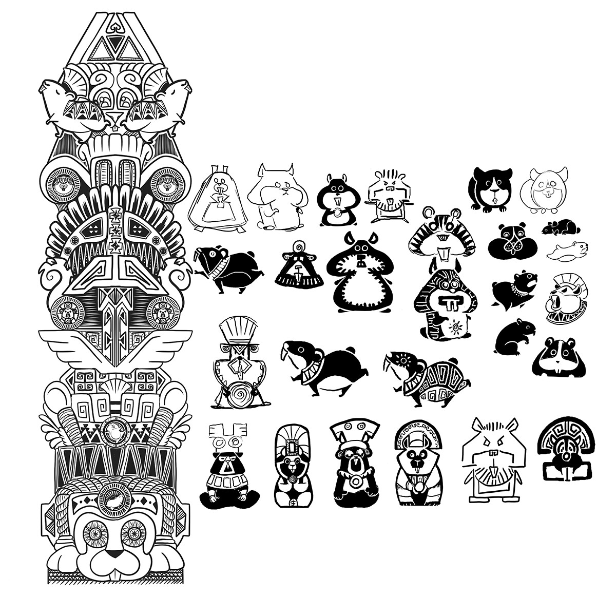 Chully Bunny - Temple Set Callout Model sheet Mood