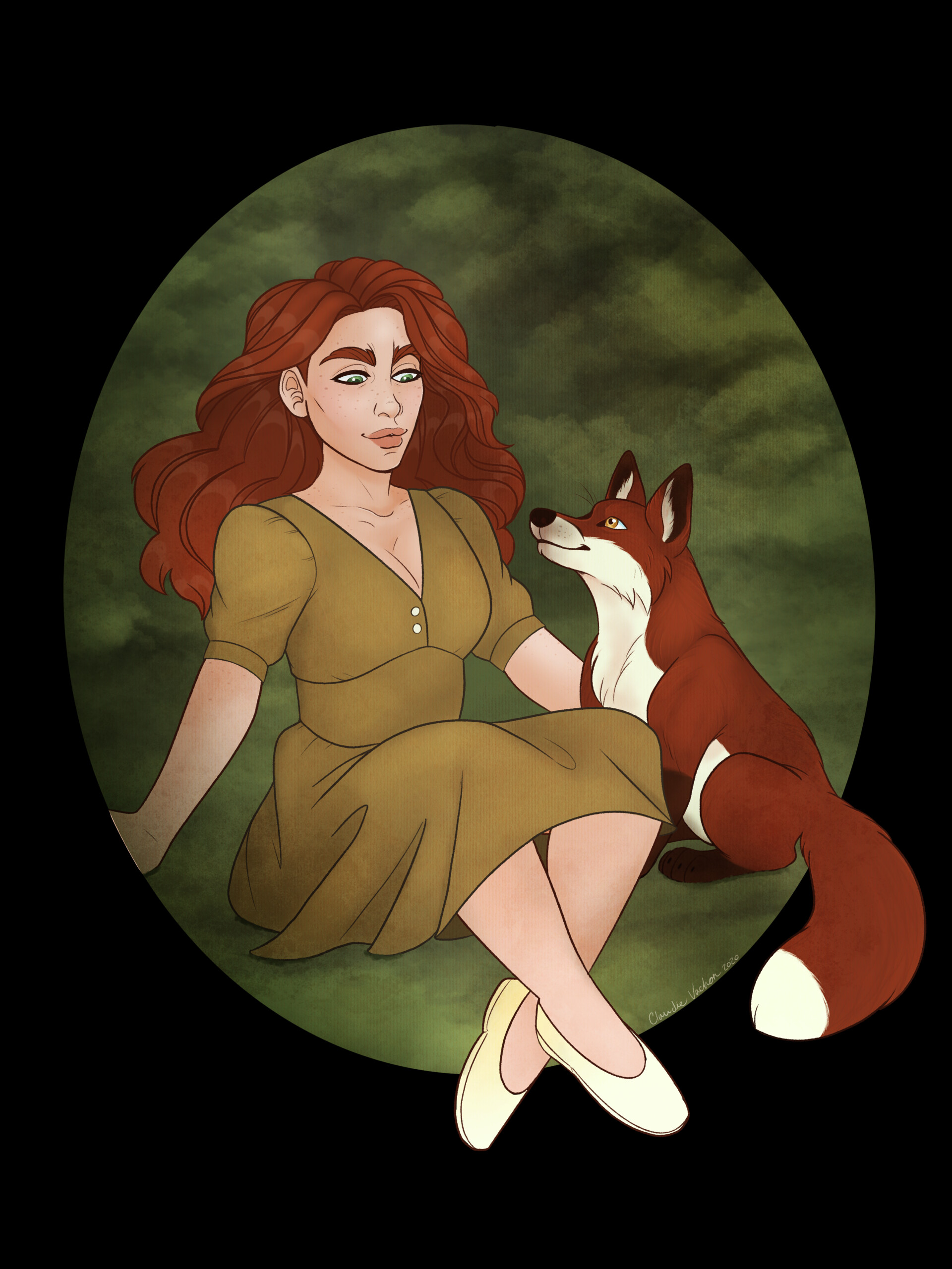 ArtStation - A woman and her fox