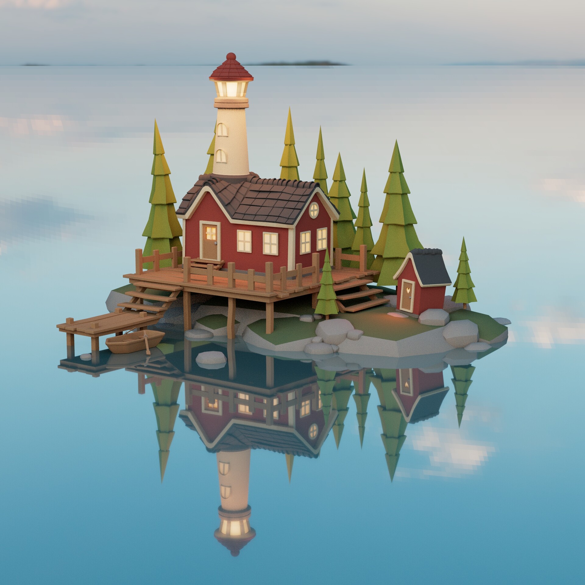 ArtStation - Lighthouse Keeper's Cottage