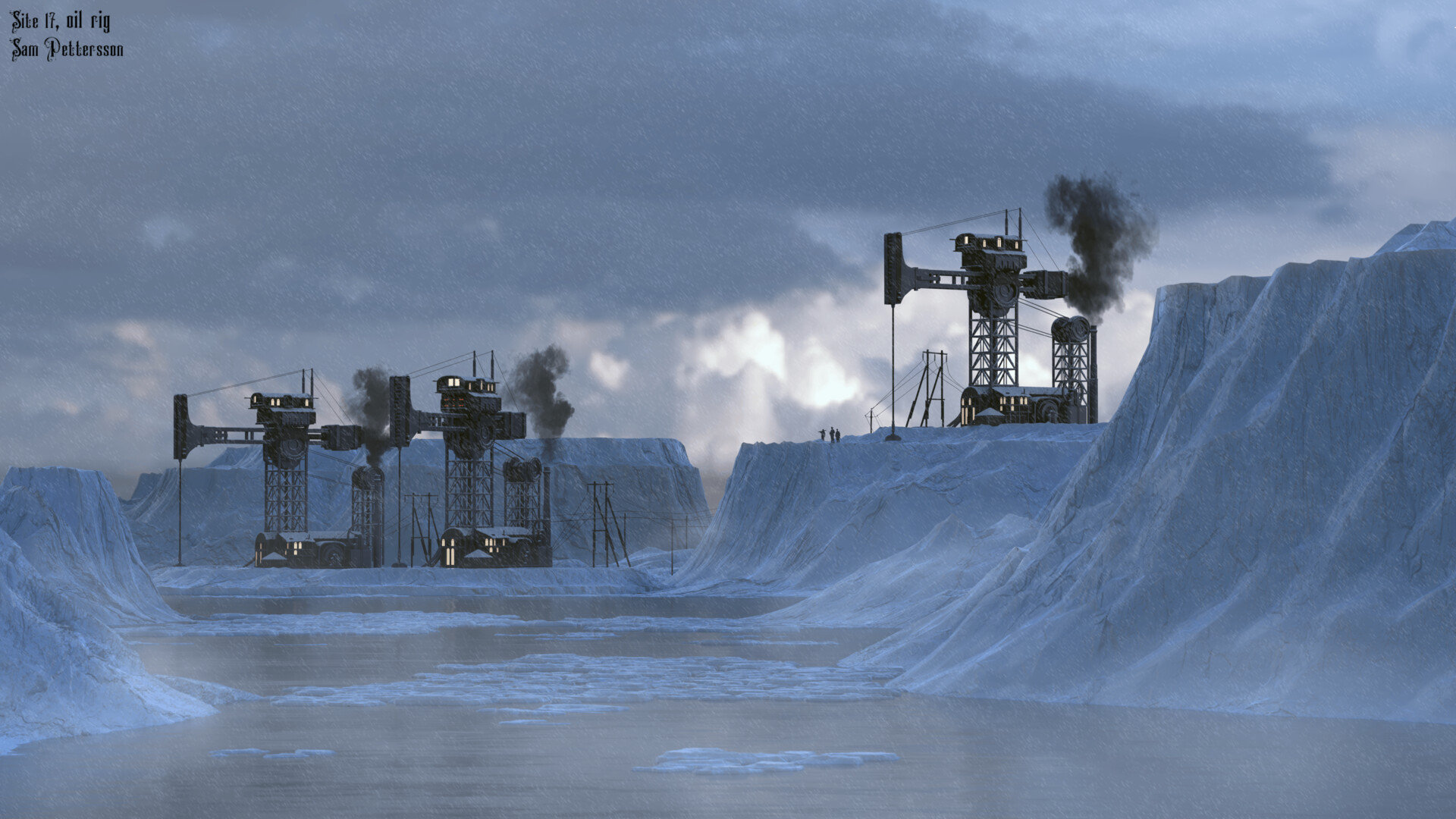 ArtStation - Site 17, oil rig