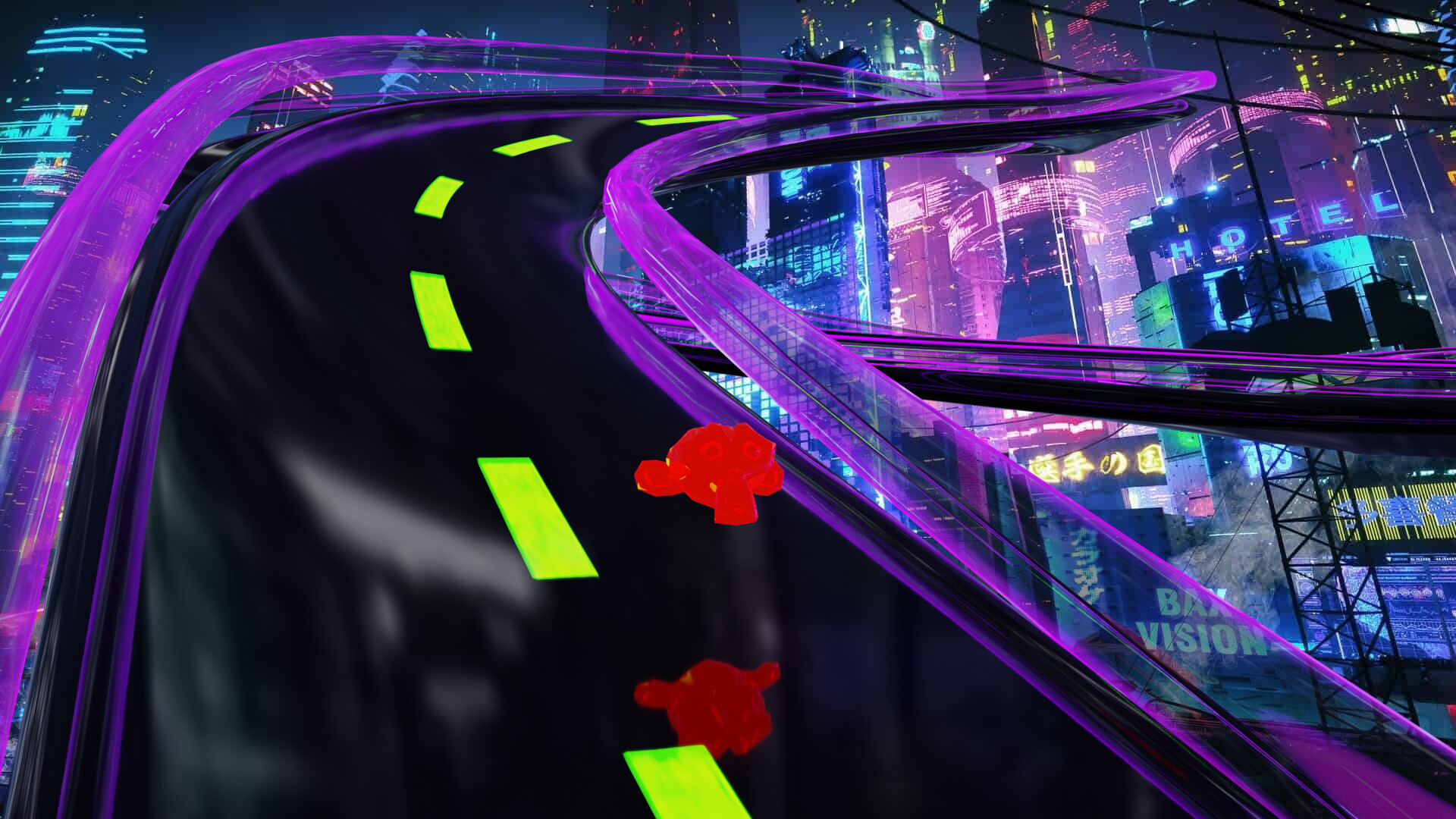 ArtStation - Cyberpunk bridge