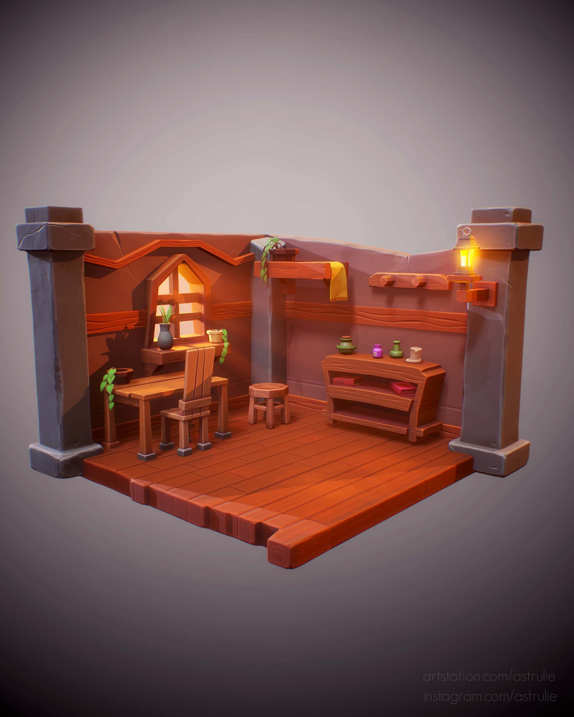 ArtStation - Stylized room