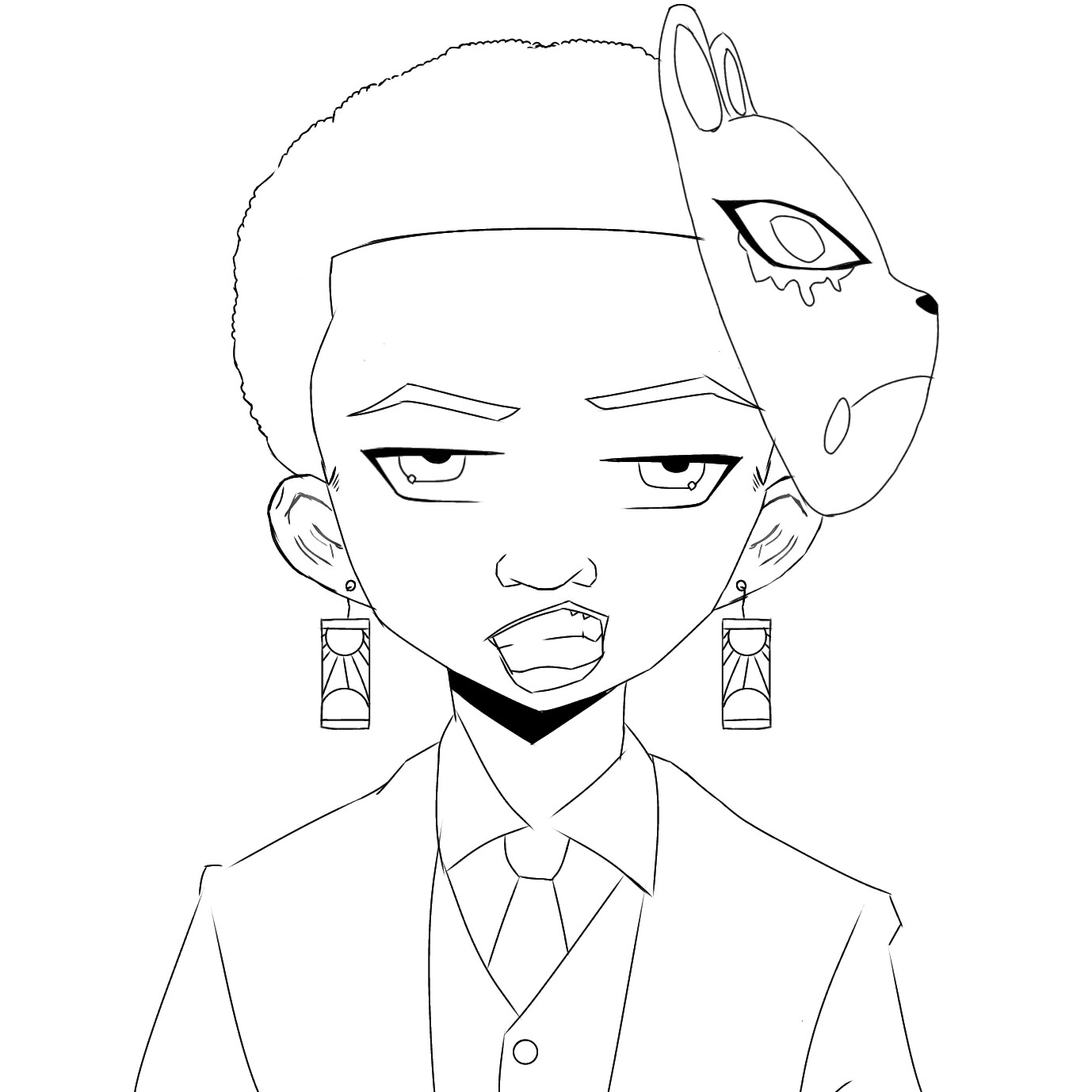 riley boondocks coloring pages
