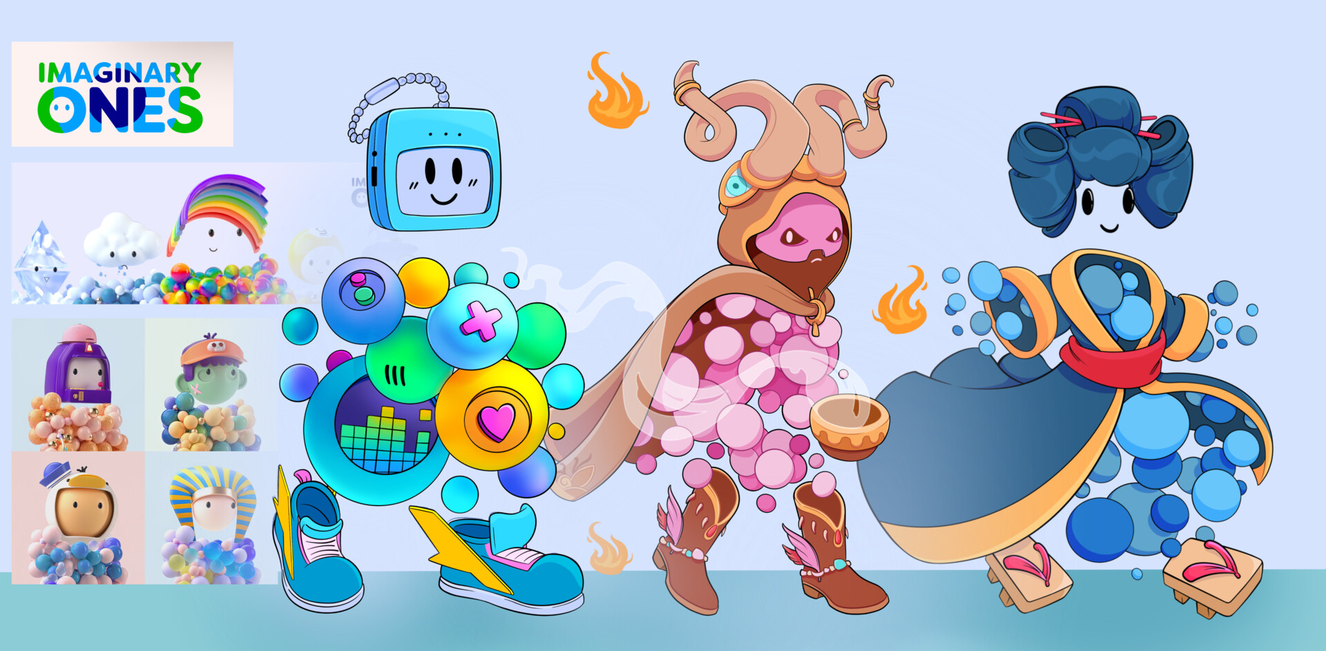 ArtStation - Imaginary ones NFT : tamagotchi, shaman and geisha