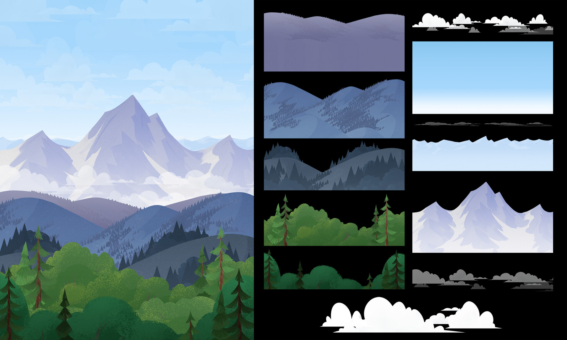 ArtStation - Background - Mountains