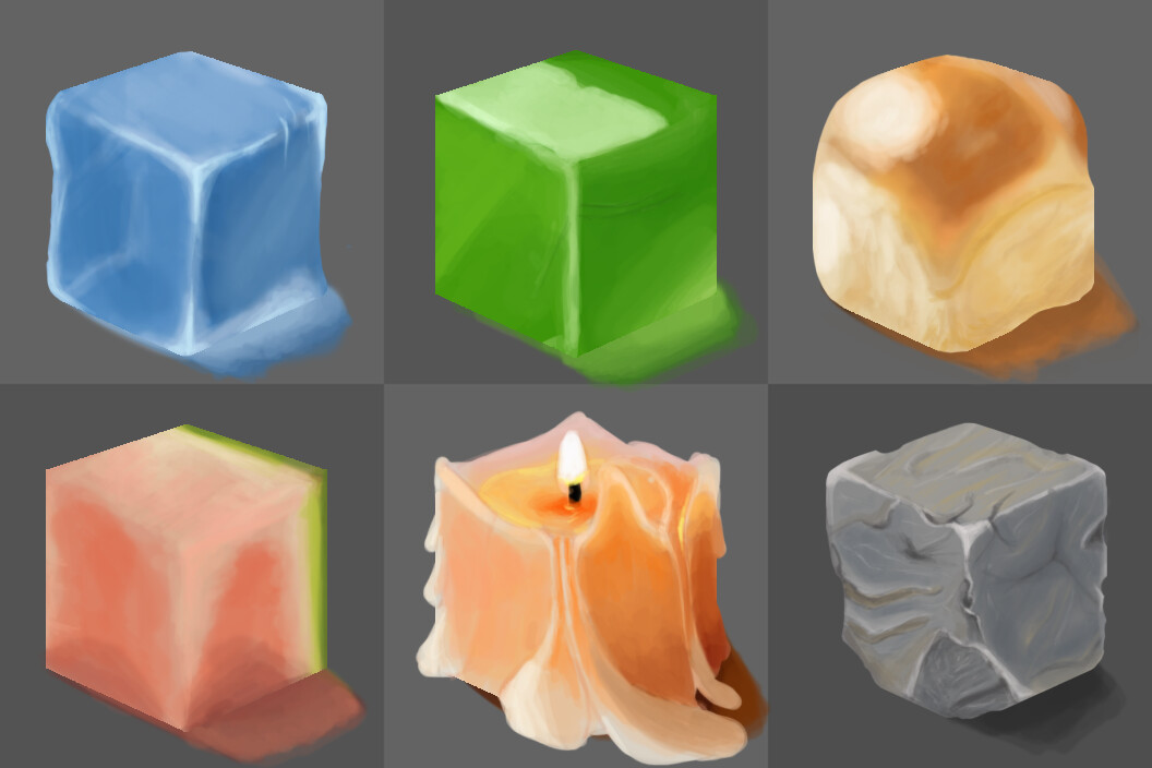 ArtStation - Material Cube Studies