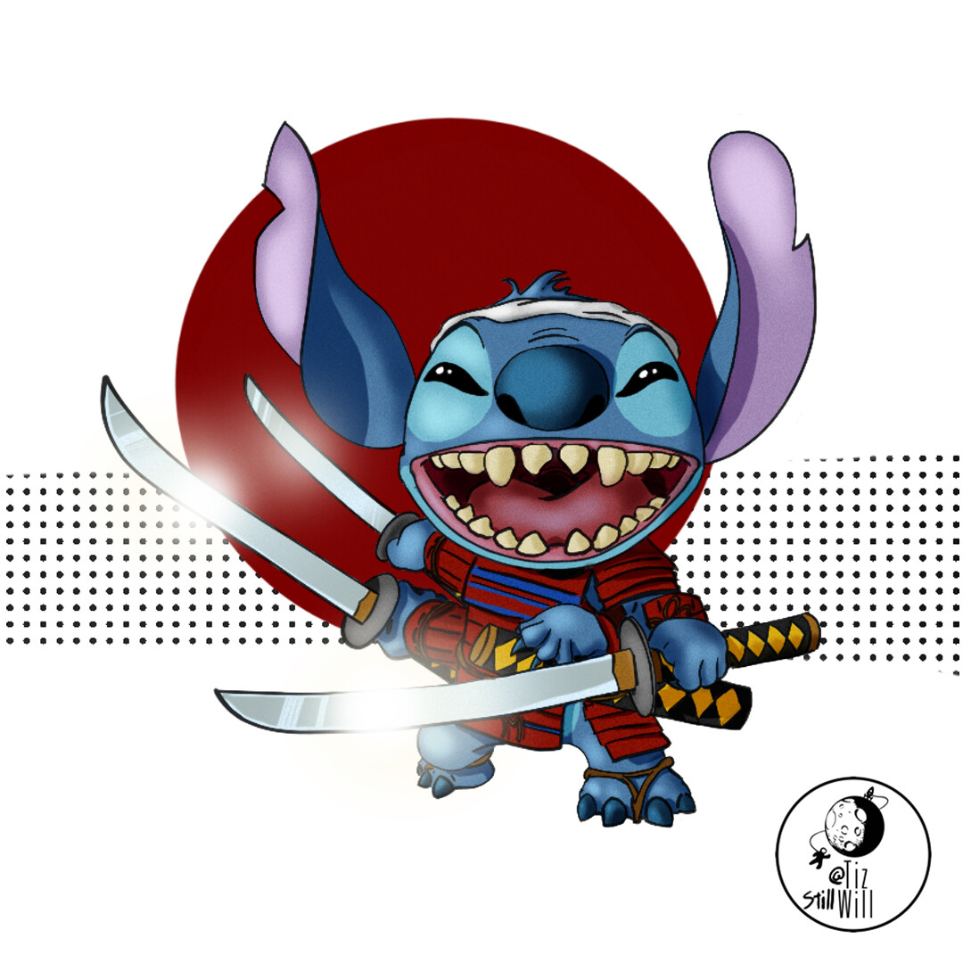 ArtStation - Disney's Stitch- Samurai Concept
