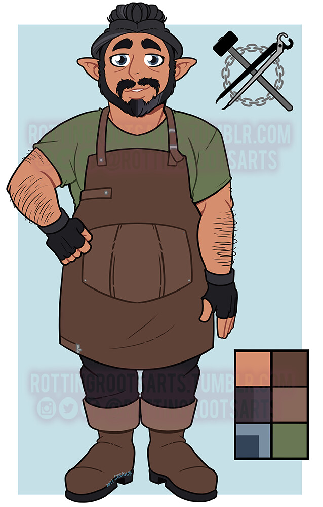 ArtStation - Blacksmith Witch (with coven logo): COM