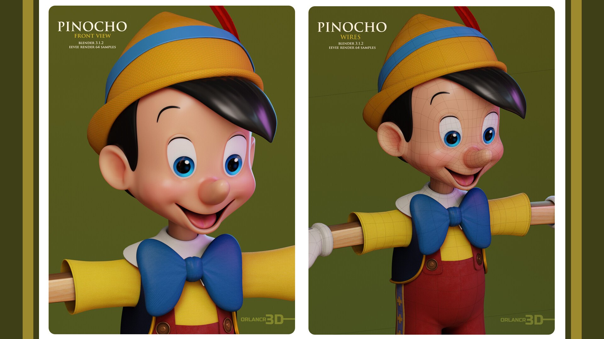 Orlando Esquivel - Pinocchio Fan Art 3D Model