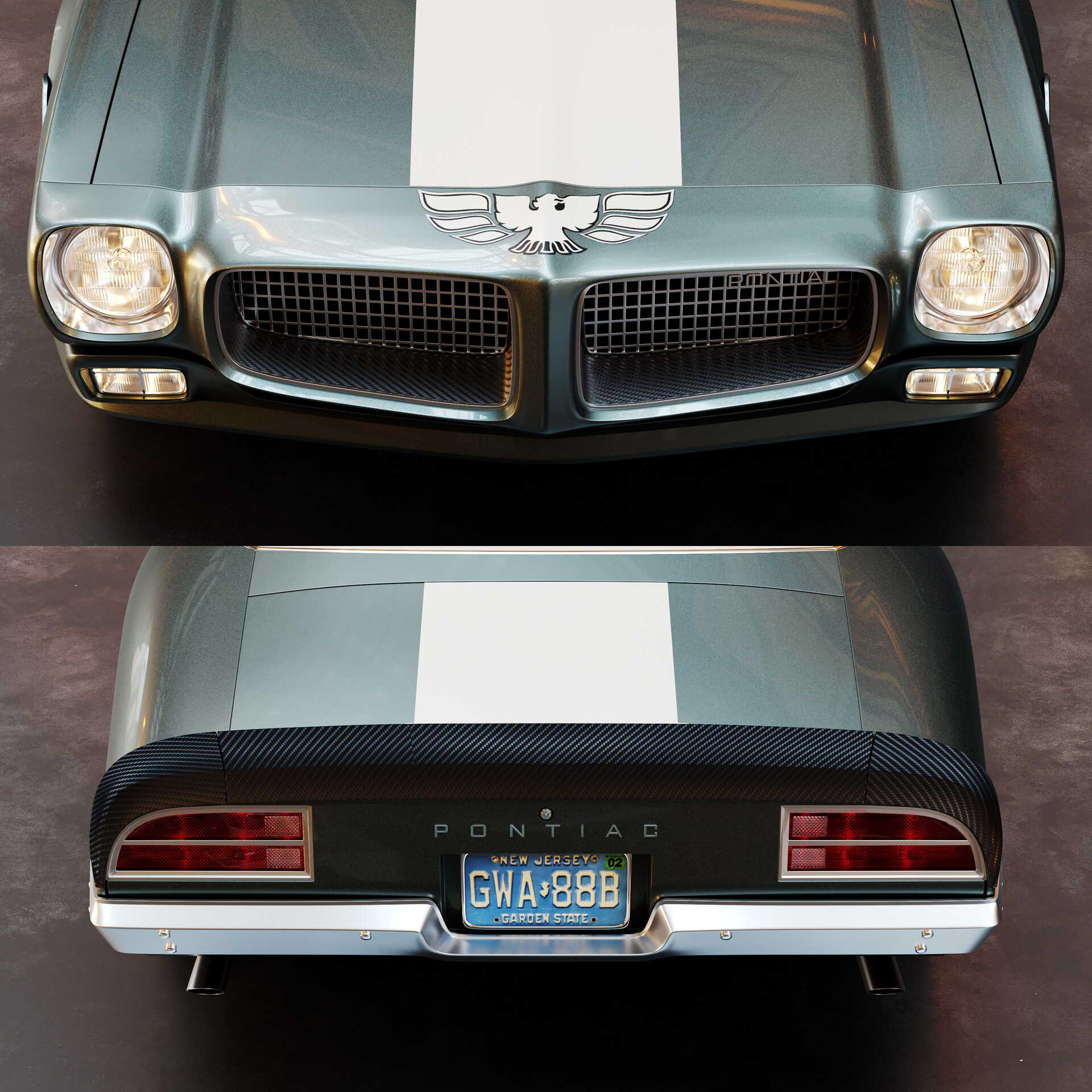 ArtStation - Pontiac Firebird Trans Am 1970 3D Model
