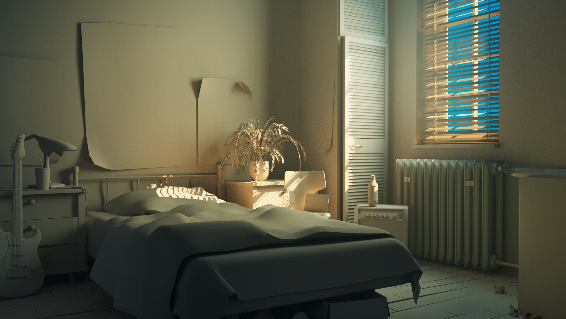 ArtStation - Interior Lighting Practice in Maya