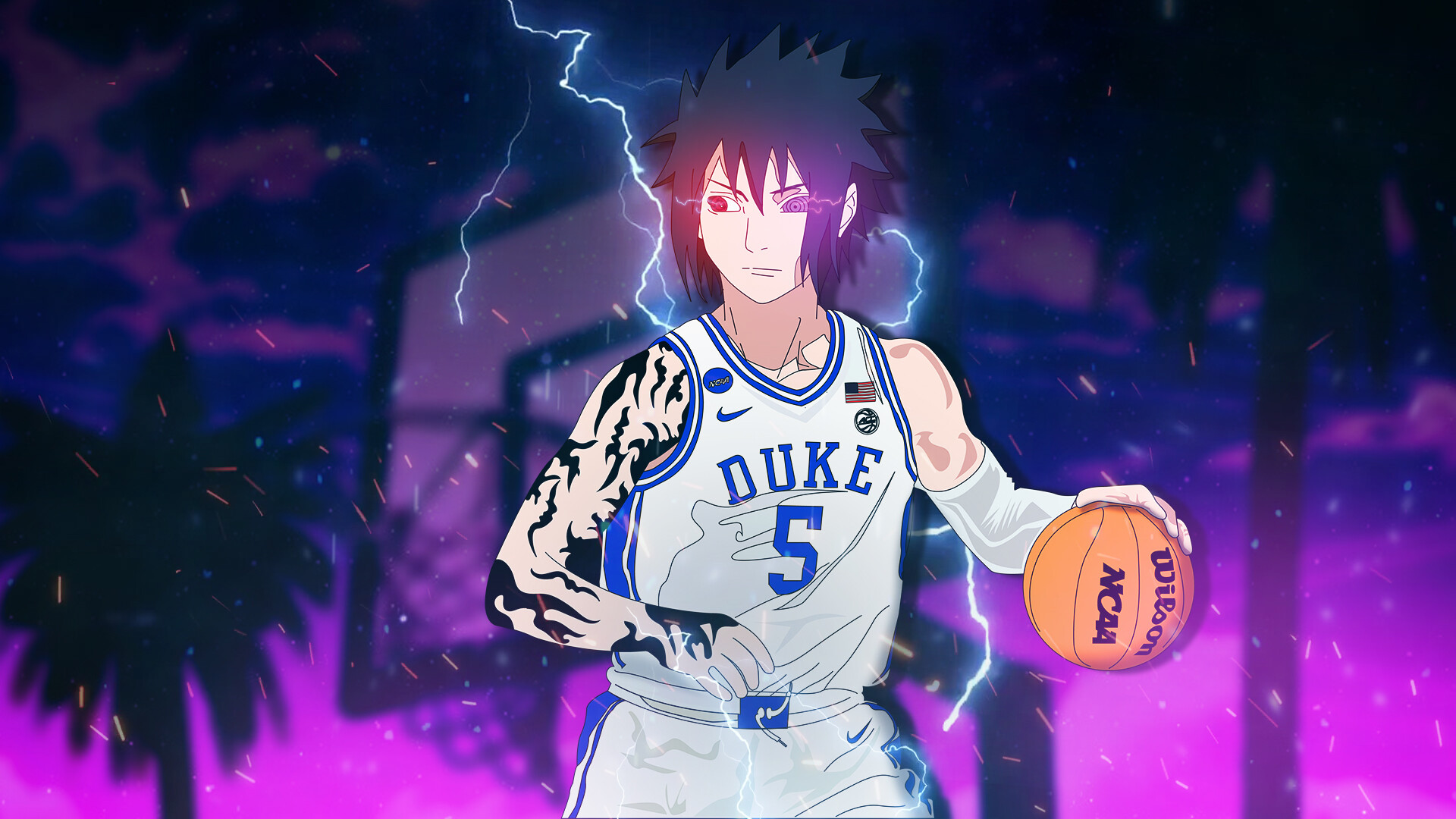 ArtStation - NBA x Sasuke | Illustartion