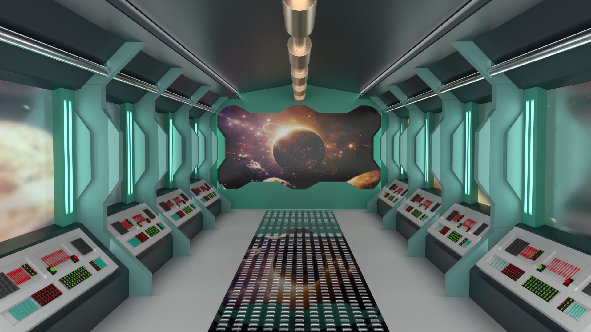 ArtStation - Space Ship Interior Model