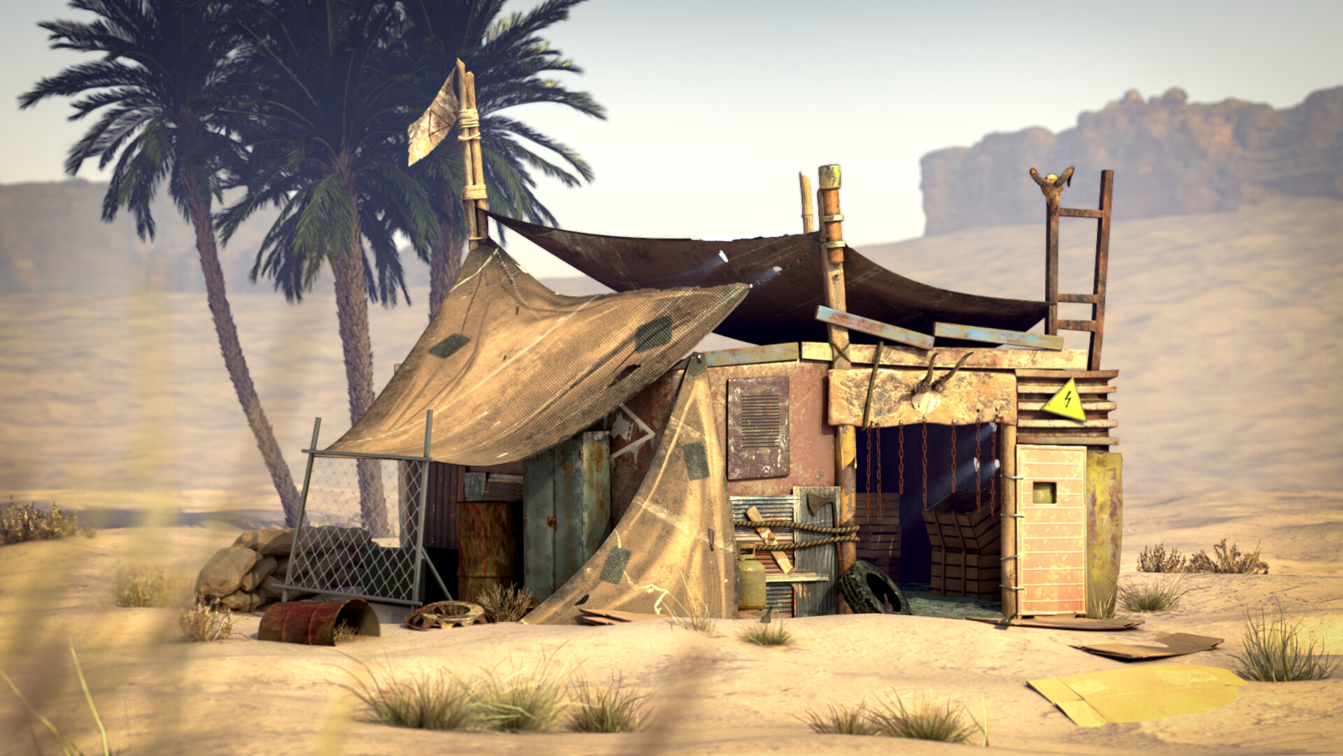 ArtStation - Desert camp