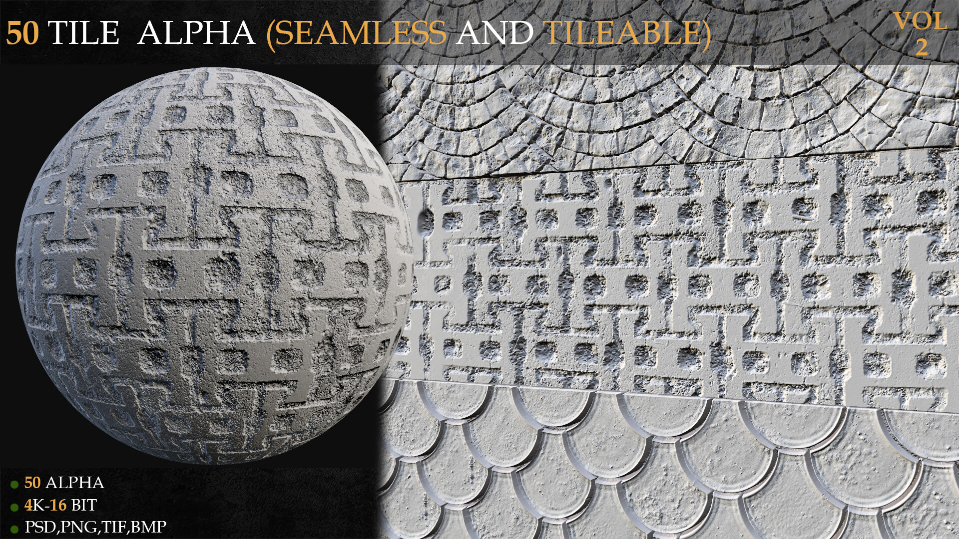 Naser kazemi - 50 TILE ALPHA (SEAMLESS AND TILEABLE)-VOL 2