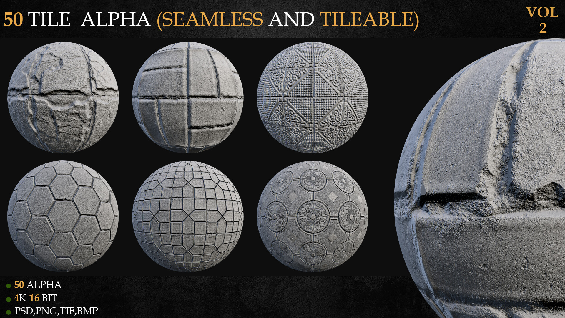 Naser kazemi - 50 TILE ALPHA (SEAMLESS AND TILEABLE)-VOL 2