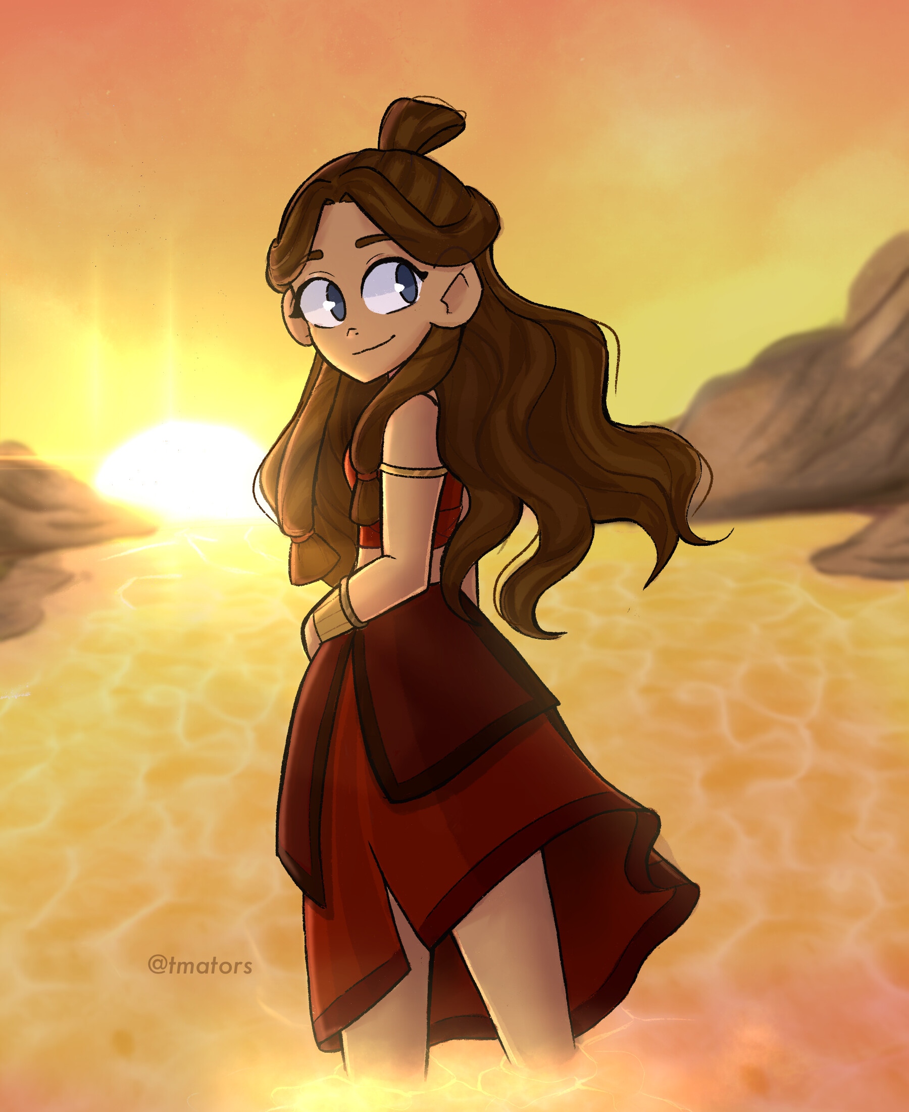 Artstation Fire Nation Katara