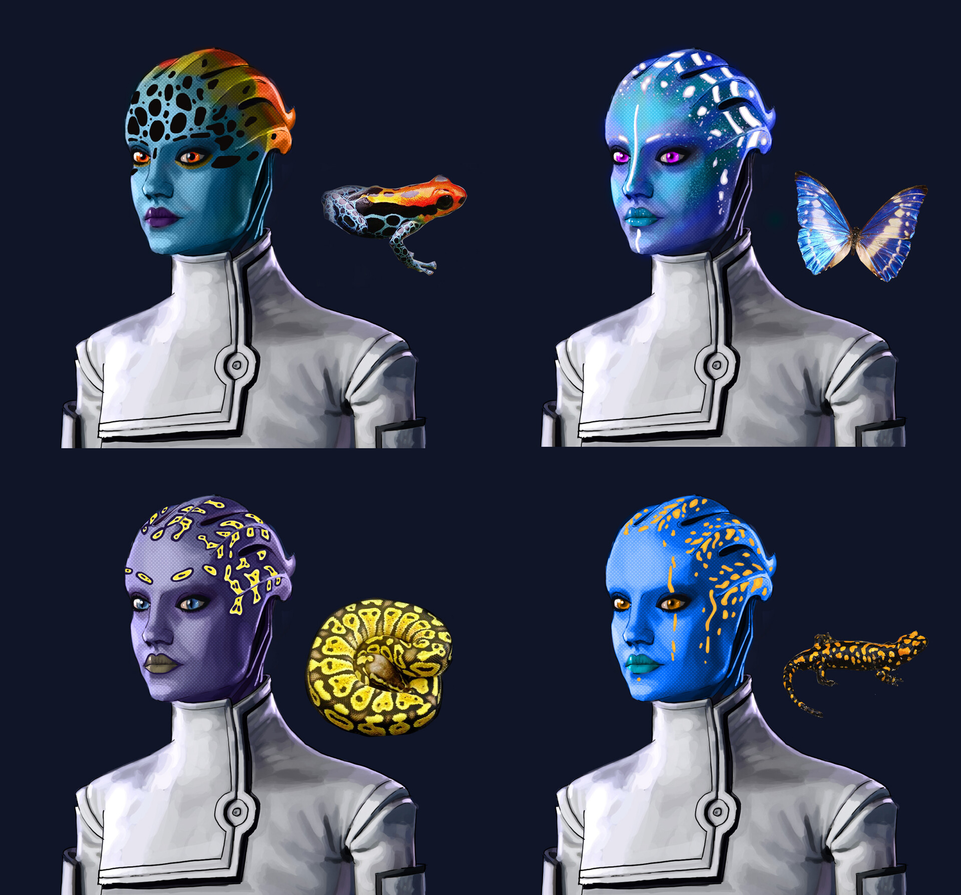 ArtStation - Asari skin variations (1/2)