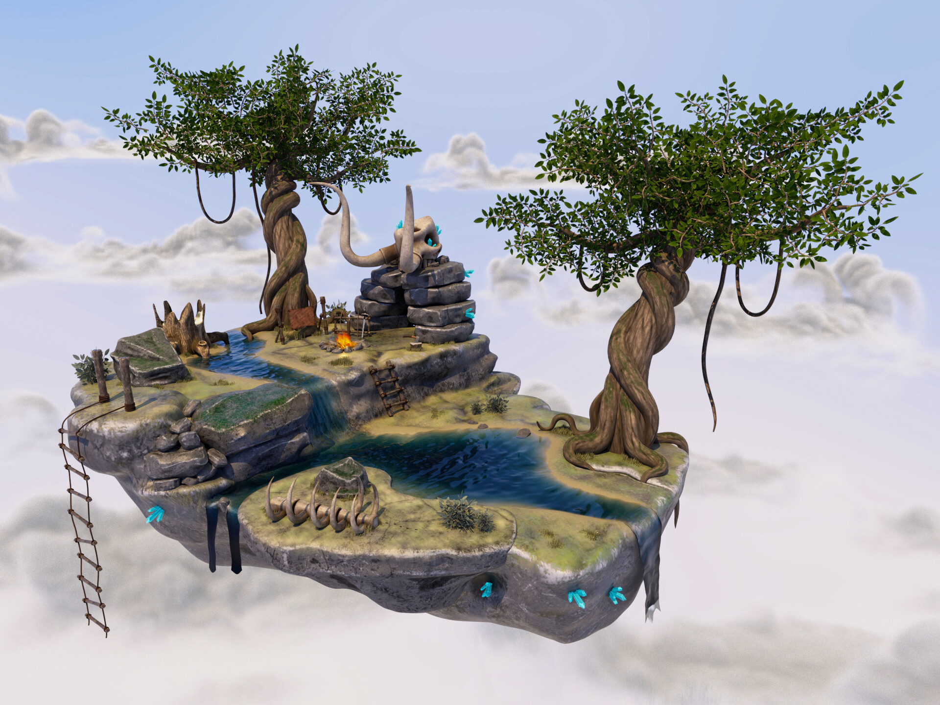 ArtStation - Floating Island Environment