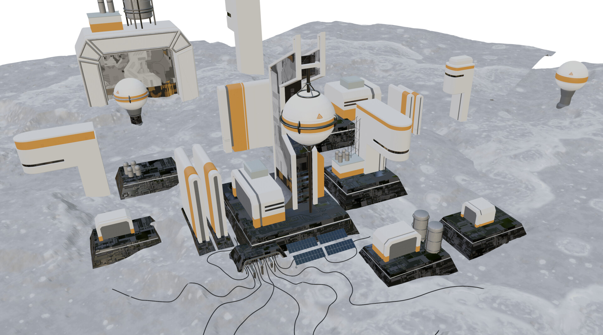 futuristic moon base