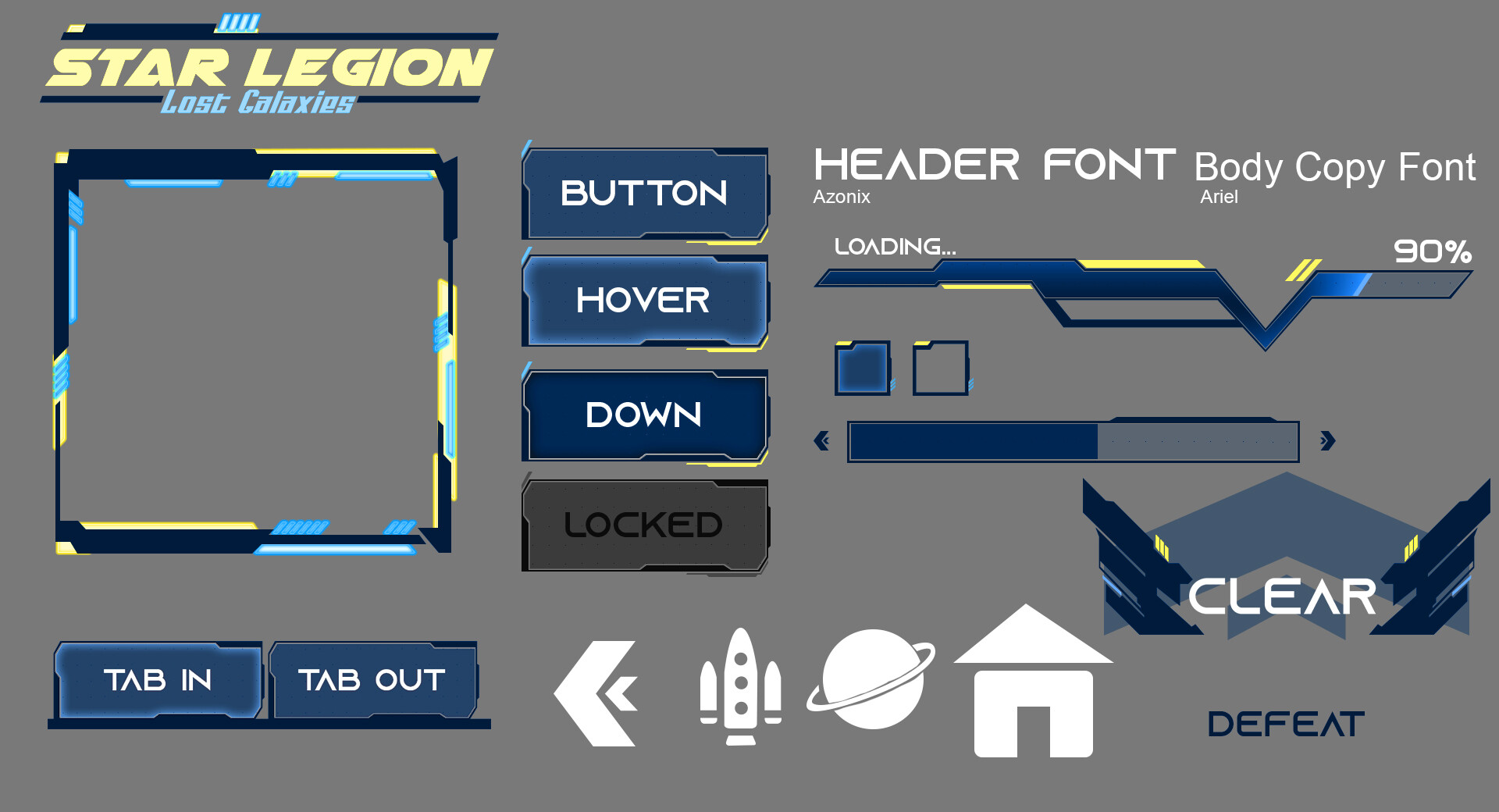 ArtStation - Star Legion: Lost Galaxies UI design