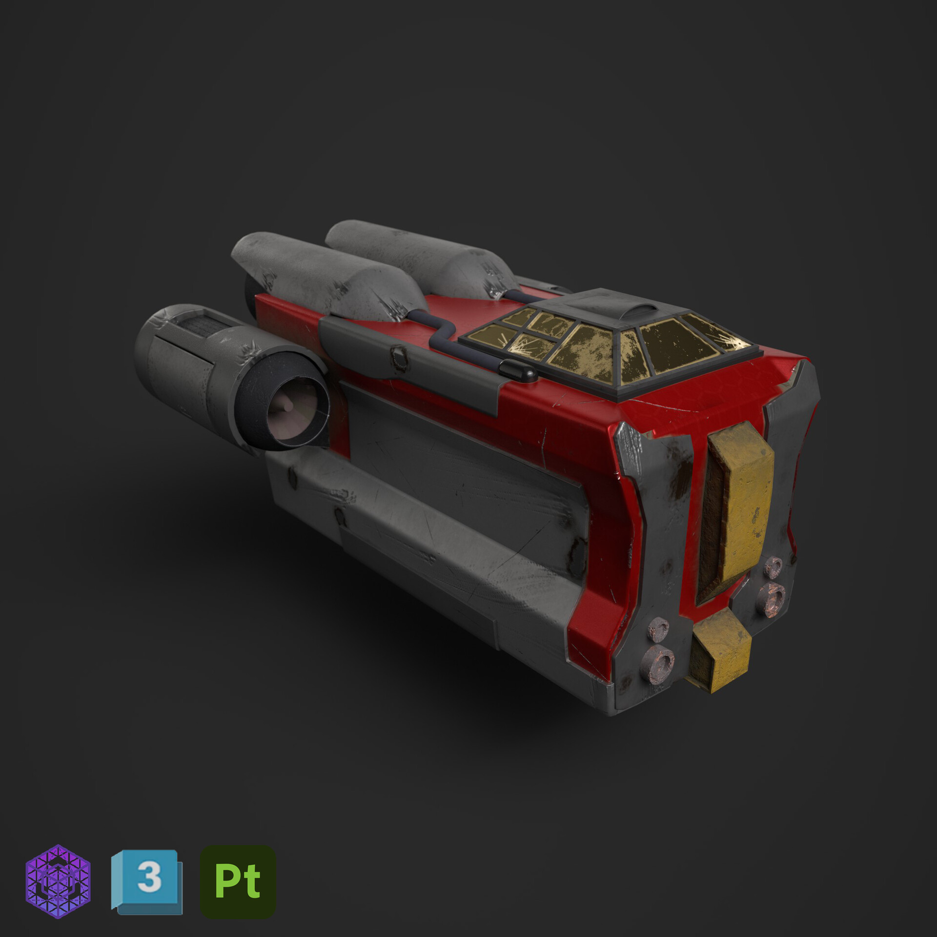 ArtStation - Spaceship Game Asset