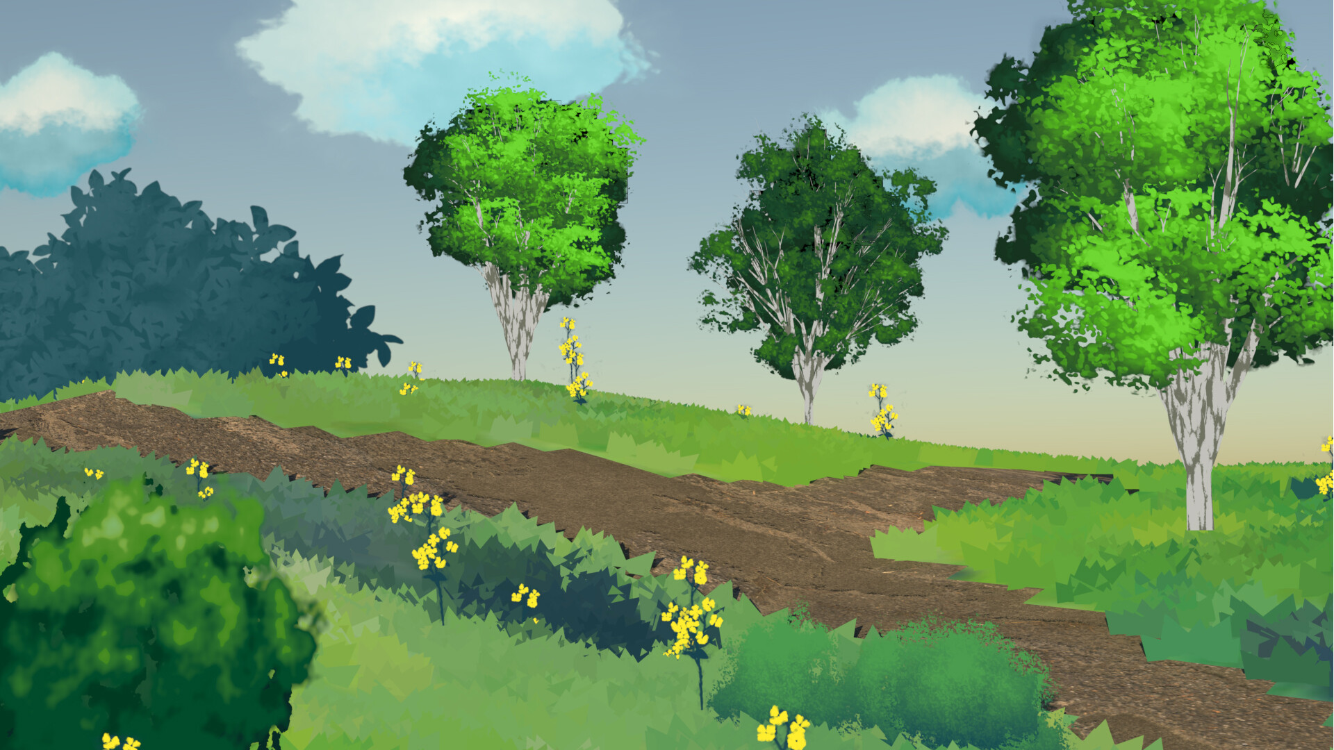 ArtStation - Anime landscape scene