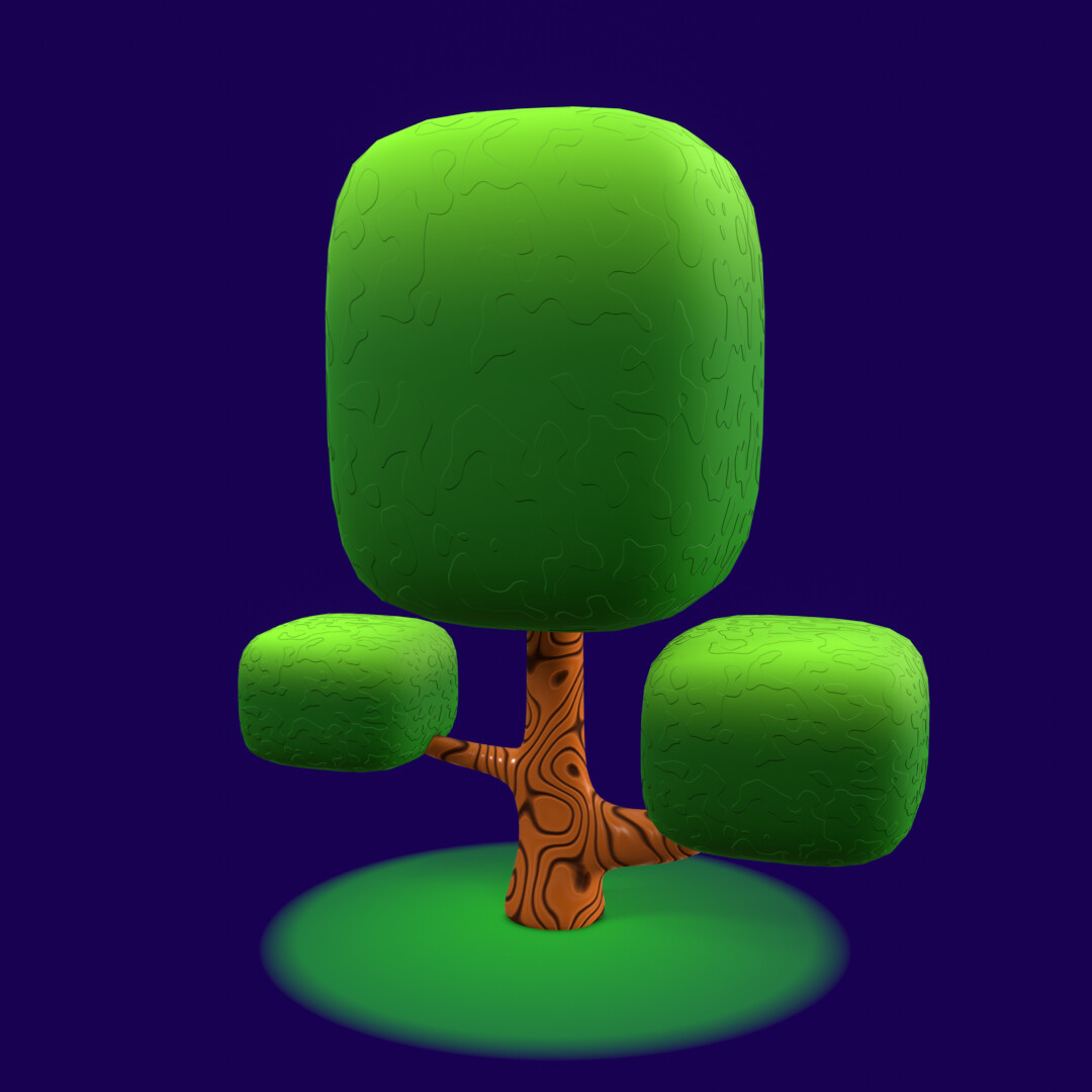 ArtStation - Cute stylized tree