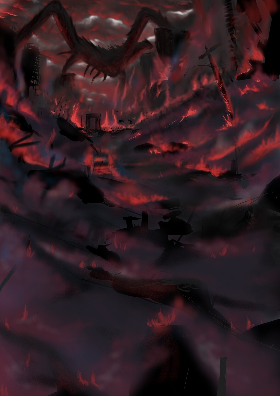 ArtStation - cidade em chamas
