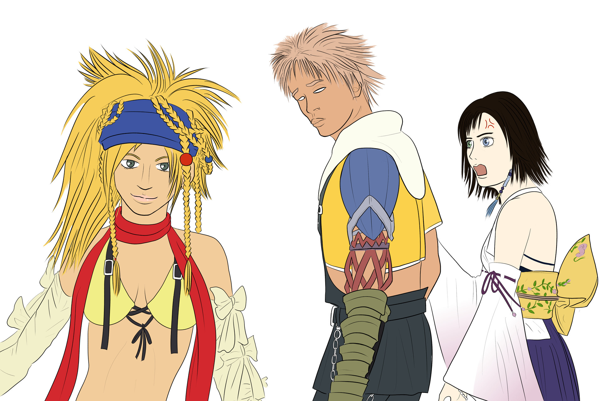 ArtStation - Tidus on Rikku - FFX :D