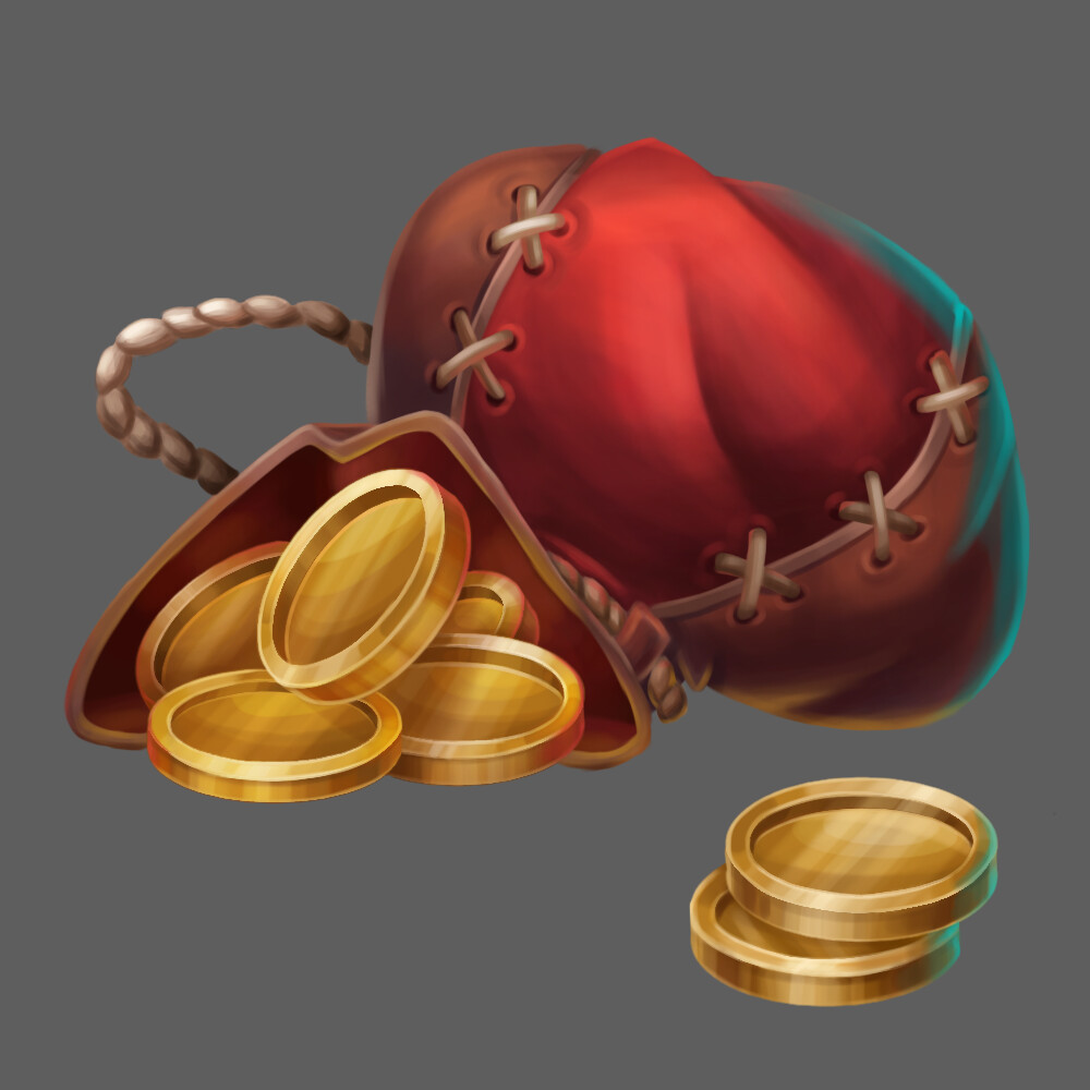 ArtStation - Bag of coins