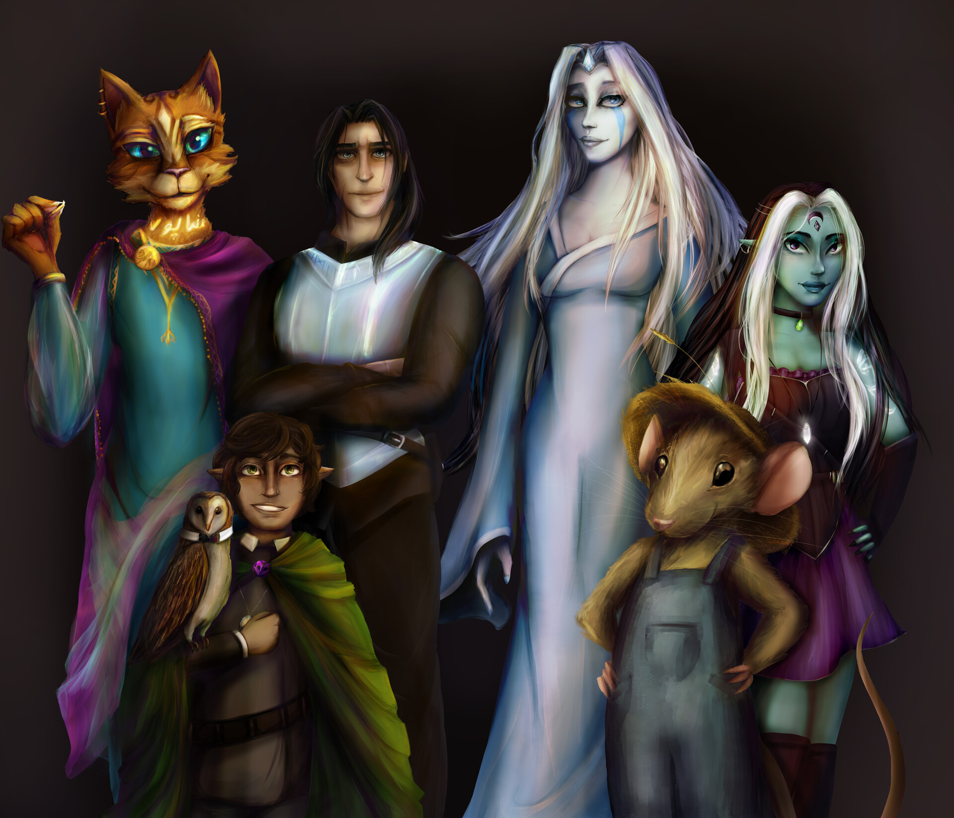 ArtStation - D&D Family portrait