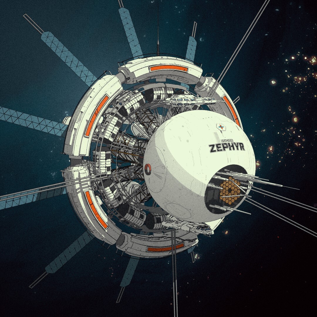 ArtStation - Zephyr, Kitbashed Ship and Arnold Toon Shader R&D