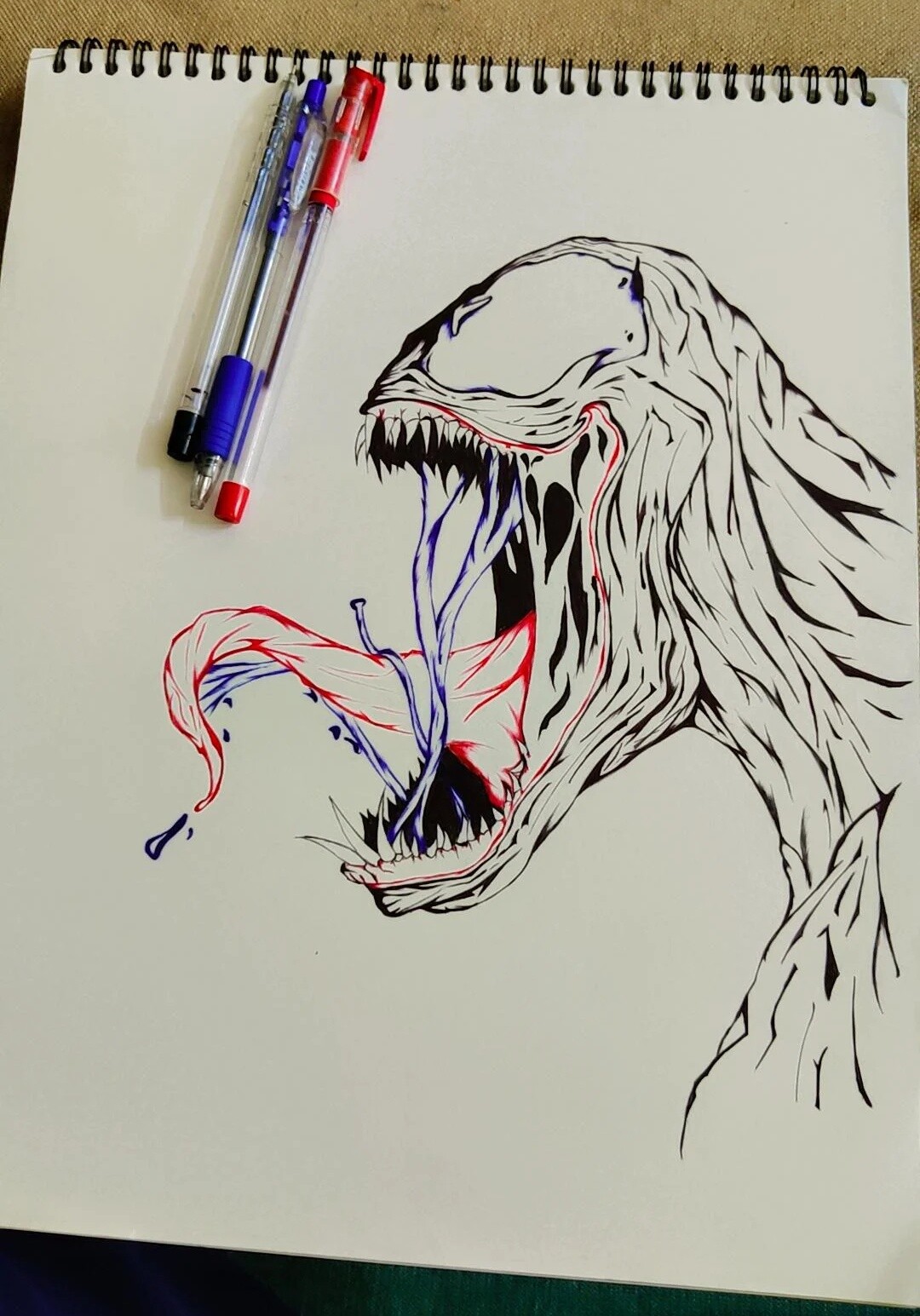 how to draw venoms hand