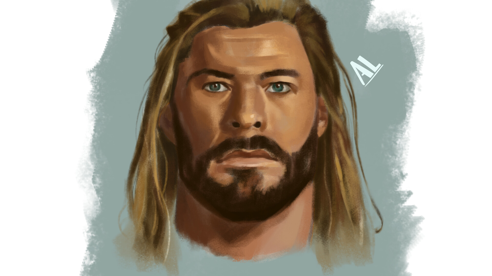 ArtStation - Thor Head Render Painting