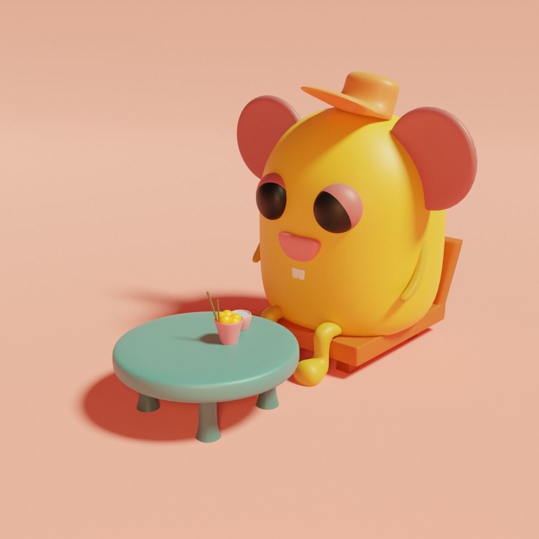 ArtStation - cute mouse