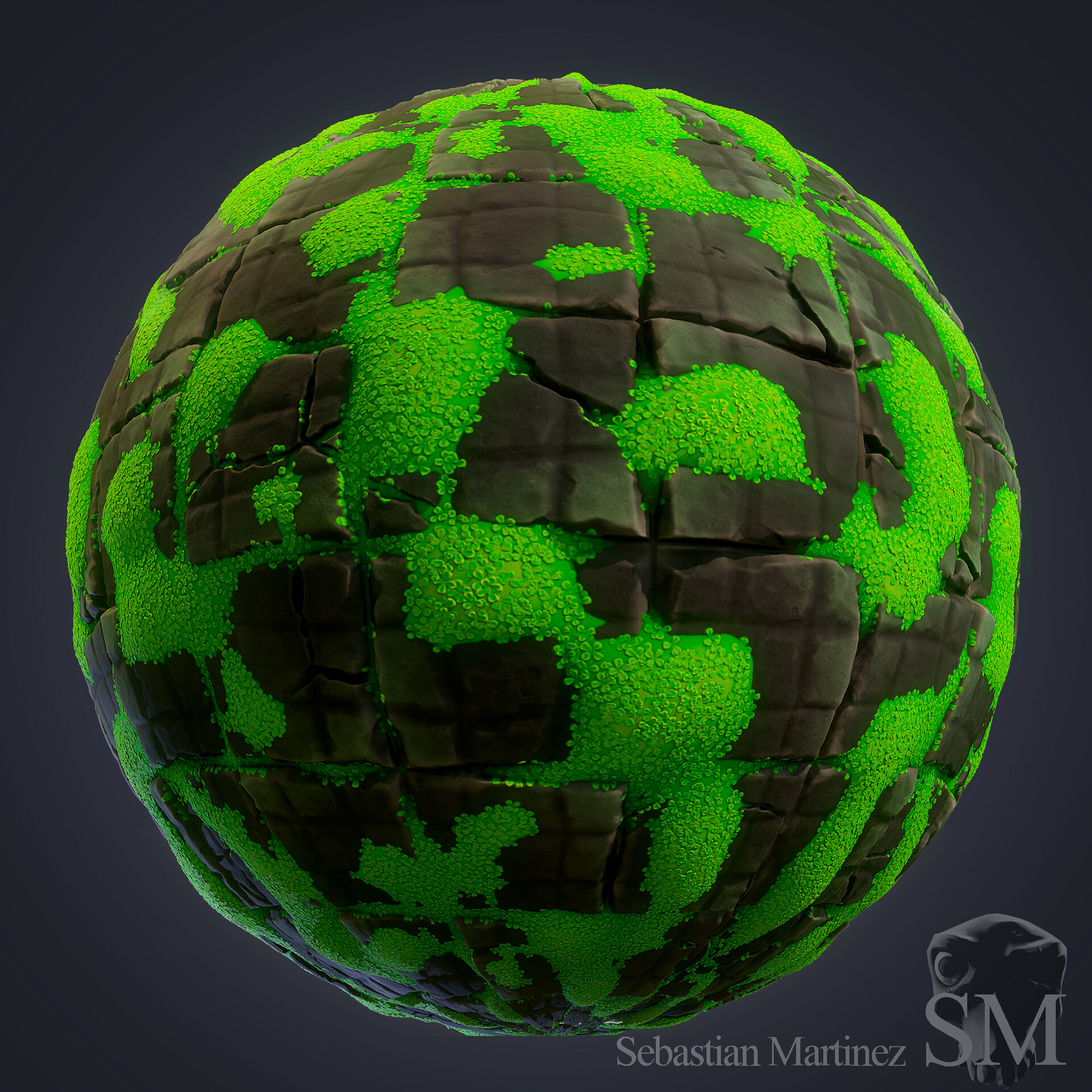 ArtStation - Stylized Floor with moss